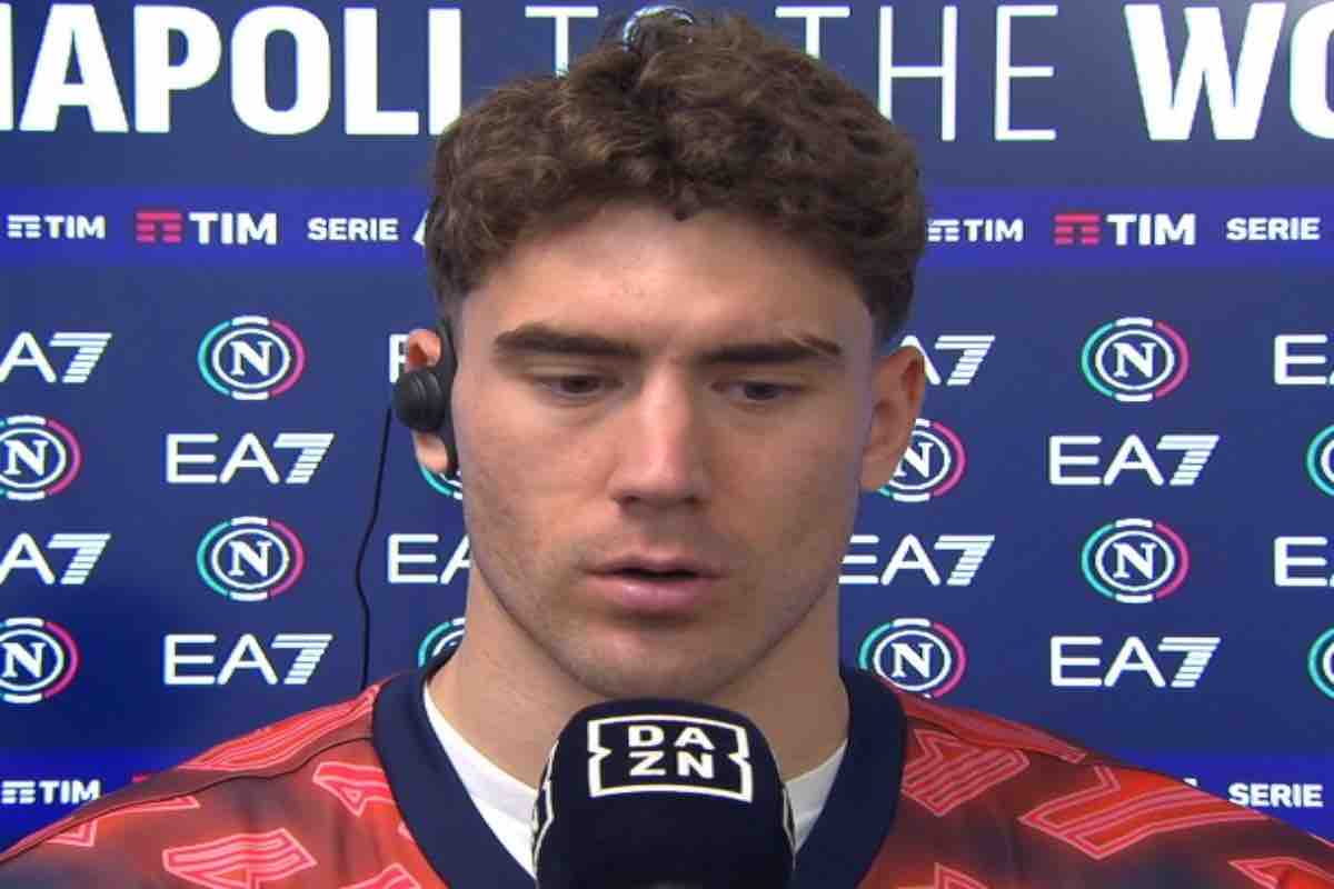 Napoli Juve, Vlahovic critico: il messaggio in diretta